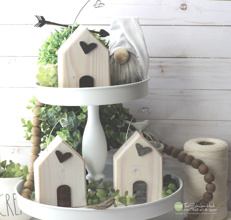 Tiered Tray Houses - Tiered Tray Set - Mix and Match Items - Fairy ...