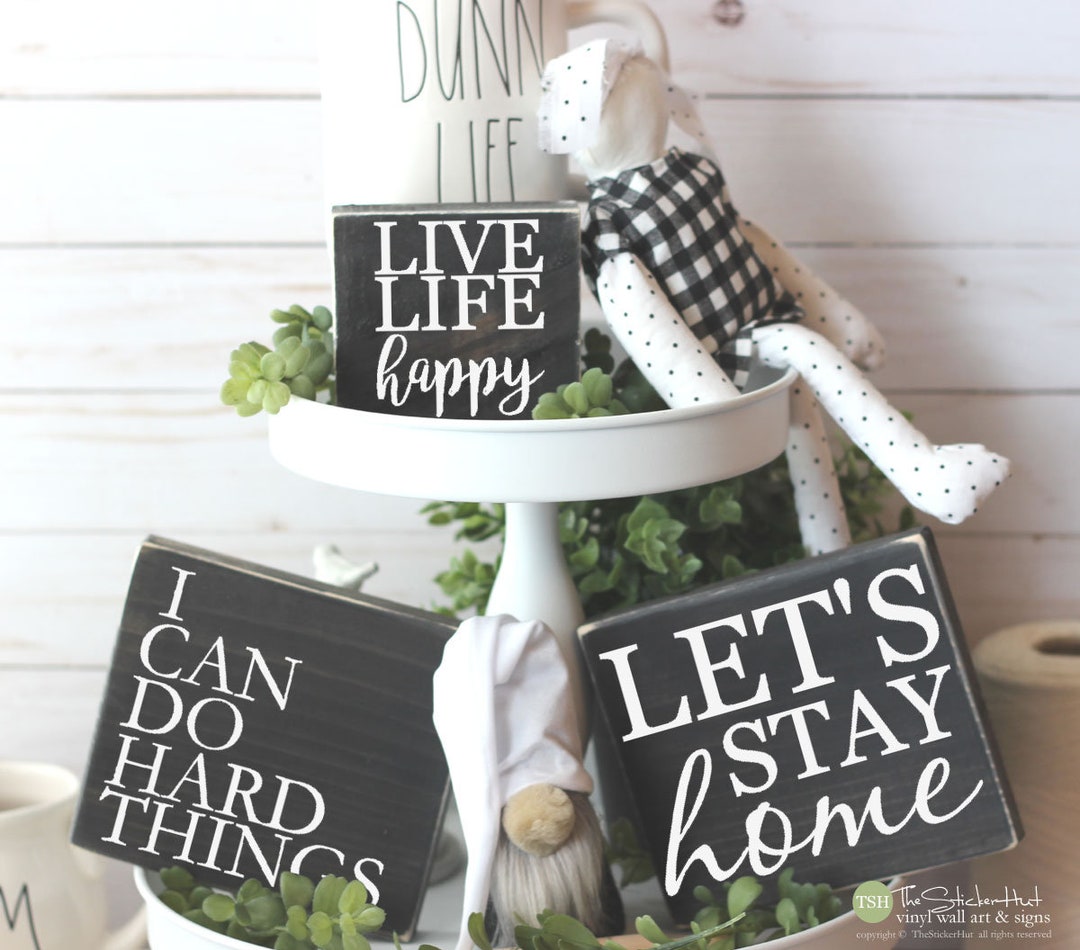 Rustic Farmhouse Signs Sets - Tiered Tray Set - Mix and Match Items ...