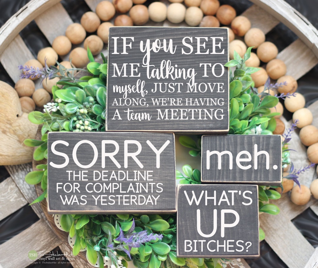 Office Desk Signs - Cubicle Signs - Office Humor - Desk Signs - Mini ...
