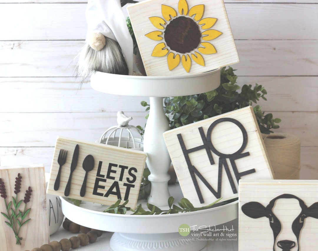 Modern Farmhouse Signs - Tiered Tray Set - Mix and Match Items - Farm ...