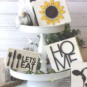 Modern Farmhouse Signs - Tiered Tray Set - Mix and Match Items - Farm ...