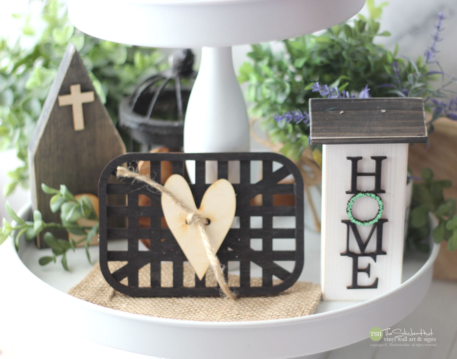 Home House Foe Basket Signs - Home Sign - House - Tiered Tray Set - Mix ...