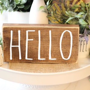 Customized Mini Wood Sign Farmhouse Decor Mini Block Wood Sign ...