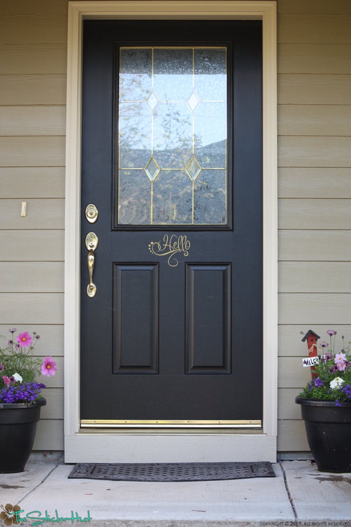 Fancy Hello Decal Front Door Entry Way Front Door Decor | Etsy