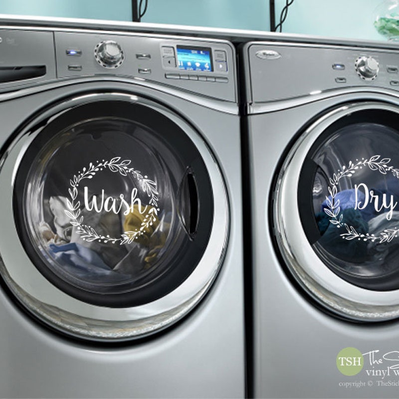 Washer and Dryer Decals - Etsy