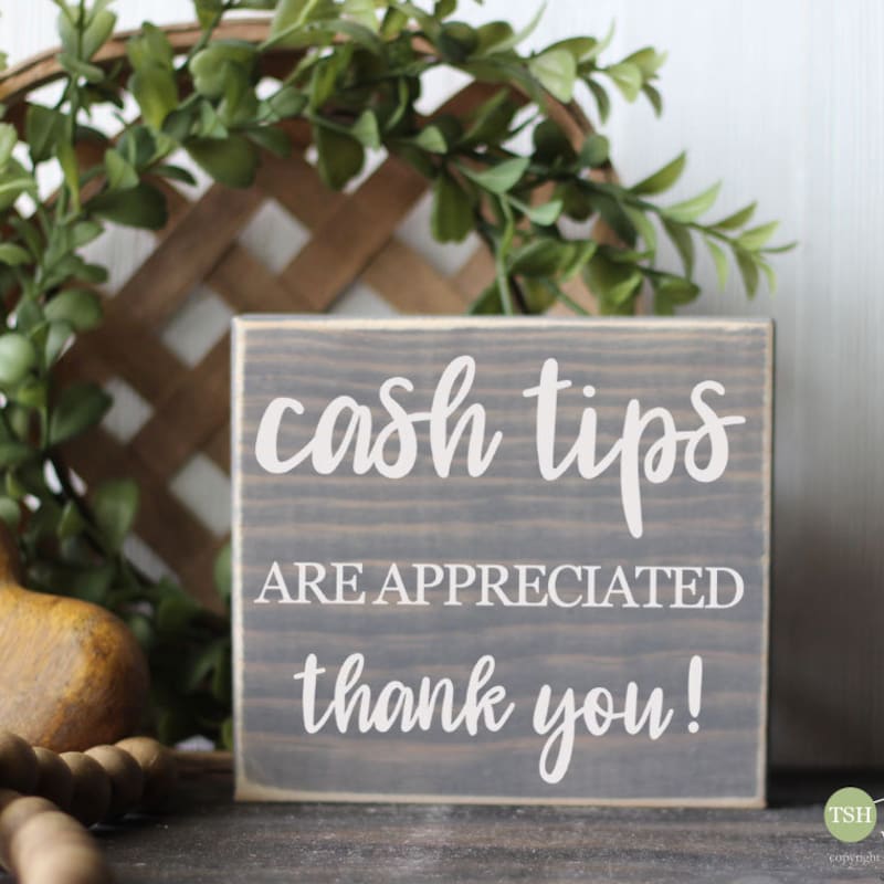 Tips Appreciated Sign - Etsy