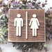 Wash Your Hands Bathroom Sign Mini Block 3D Bathroom Decor Wooden Sign ...