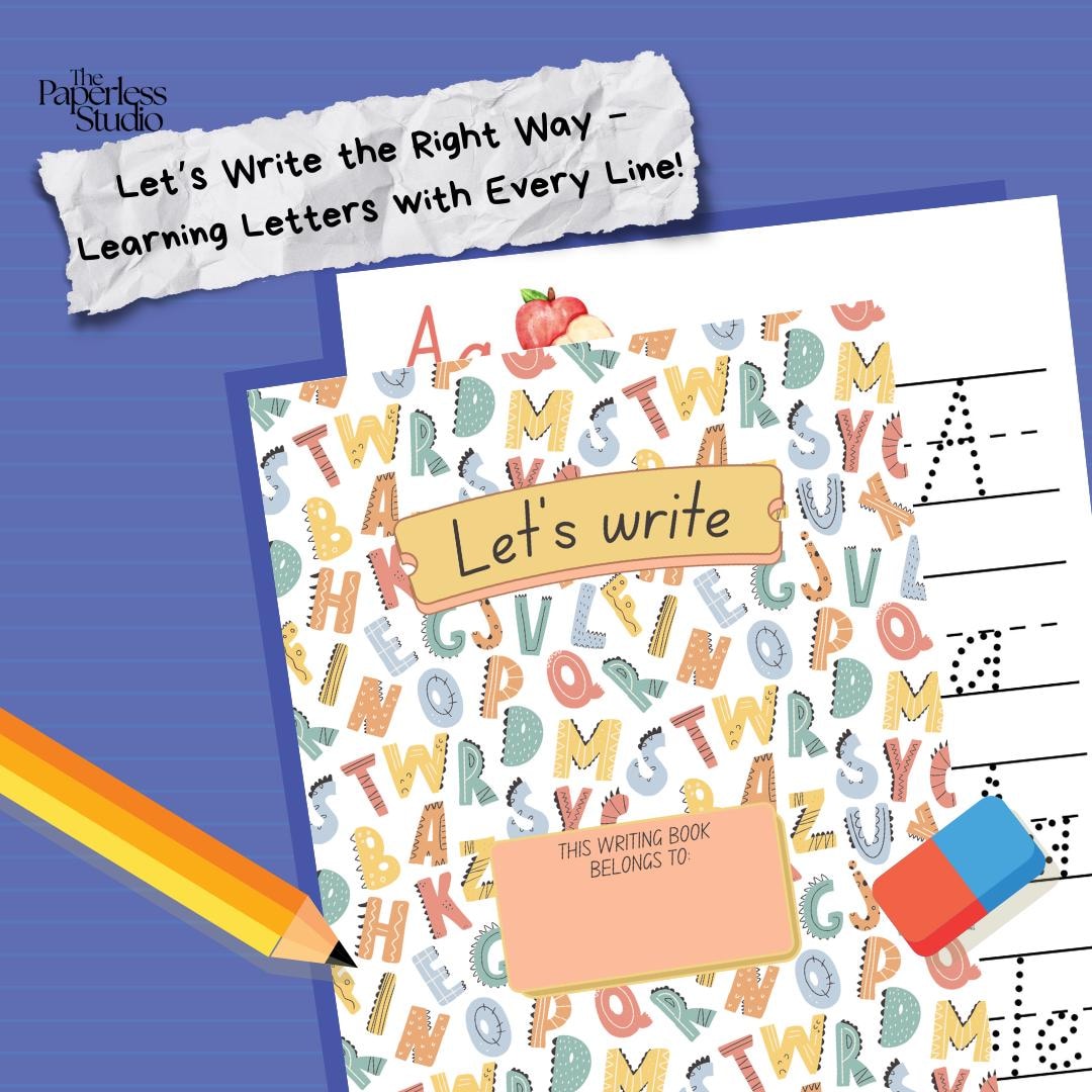 Alphabet Writing Activity Book for Kids – Digital & Printable ...