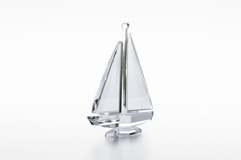 Crystal Handcrafted Sailboat - Etsy