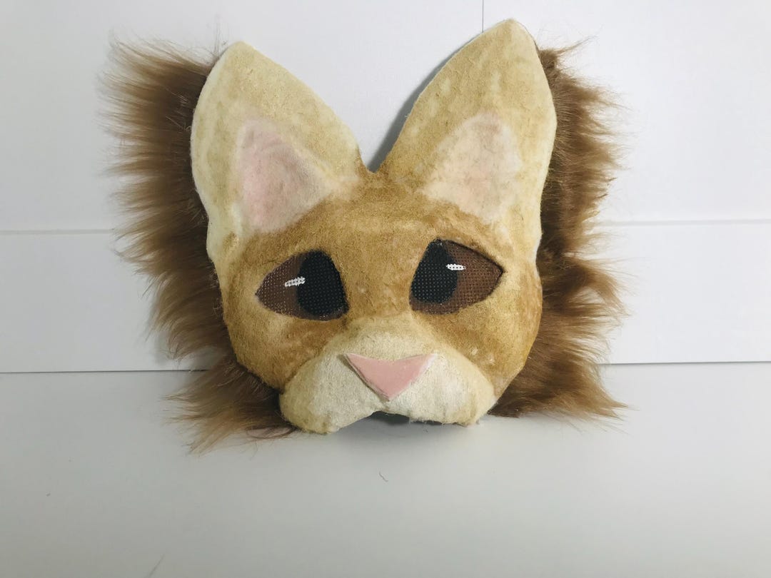 Orange/brown Maine Coon Therian Cat Mask - Etsy