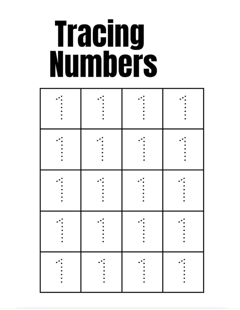 Numbers Tracing and Matching Worksheets: Engaging Educational ...