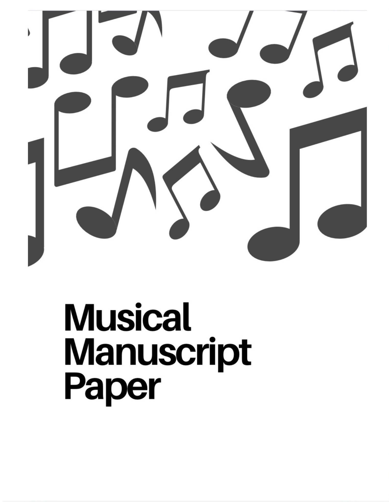 Blank Staff Manuscript Paper: 100 Sheets for Musical Notation - Etsy