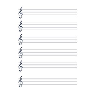 Blank Staff Manuscript Paper: 100 Sheets for Musical Notation - Etsy