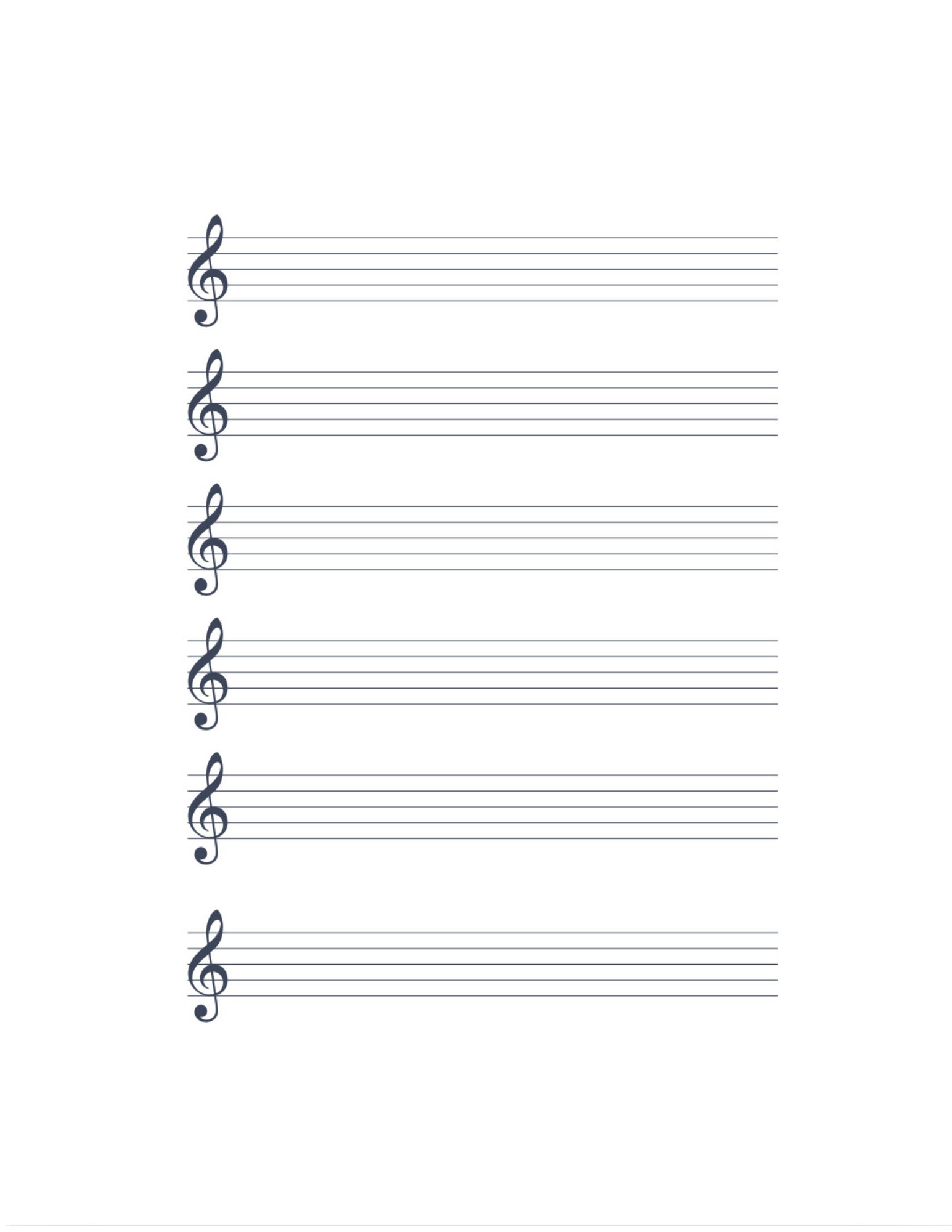 Blank Staff Manuscript Paper: 100 Sheets for Musical Notation - Etsy