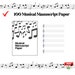 Blank Staff Manuscript Paper: 100 Sheets for Musical Notation - Etsy