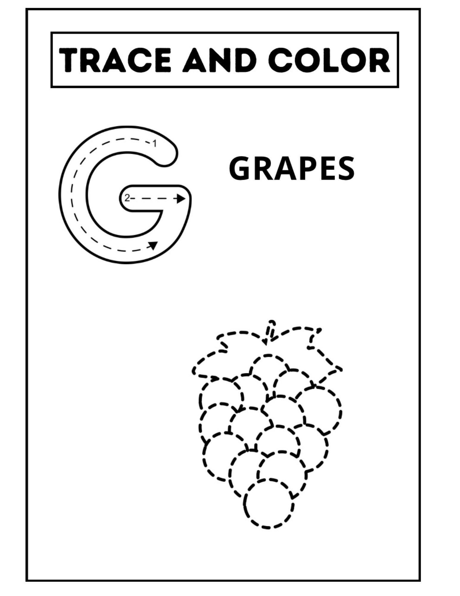 Easy Trace and Color ABC Worksheets: Follow the Dotted Lines and Add ...