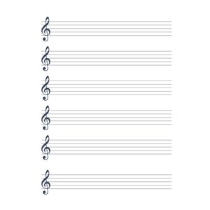 Blank Staff Manuscript Paper: 100 Sheets for Musical Notation - Etsy