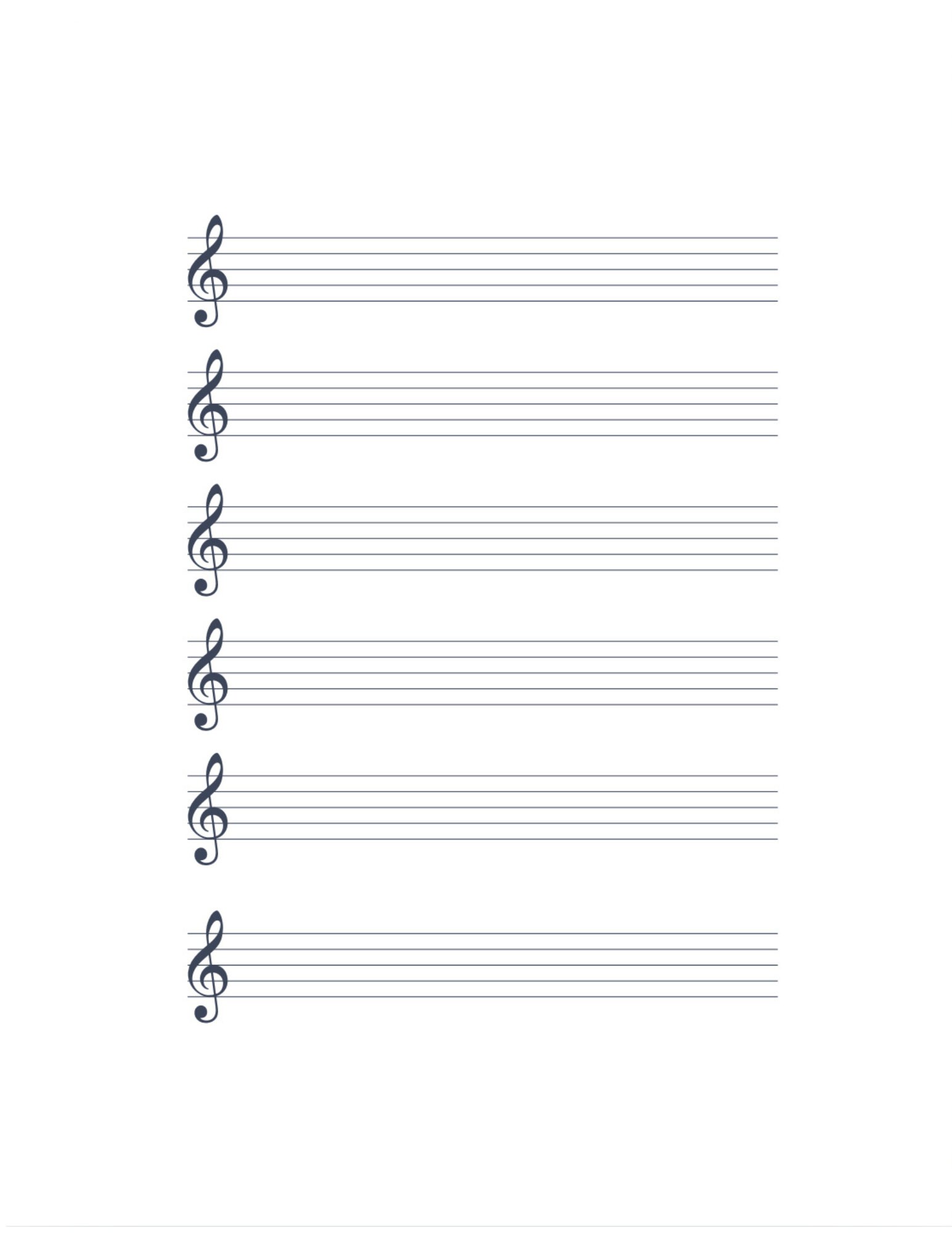 Blank Staff Manuscript Paper: 100 Sheets for Musical Notation - Etsy