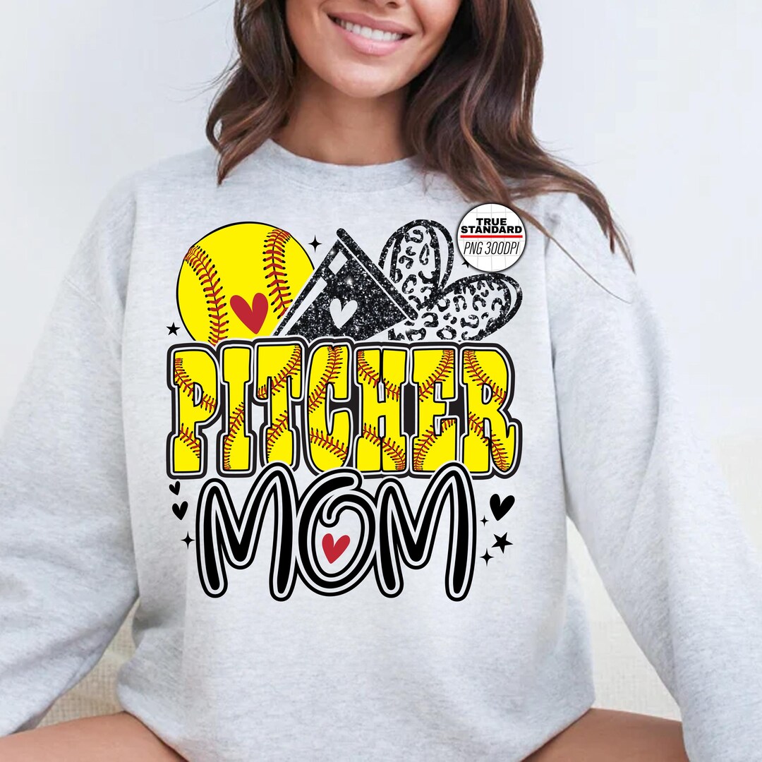 Pitcher Mom PNG Image, Softball Mom Png, Softball Letter Design ...