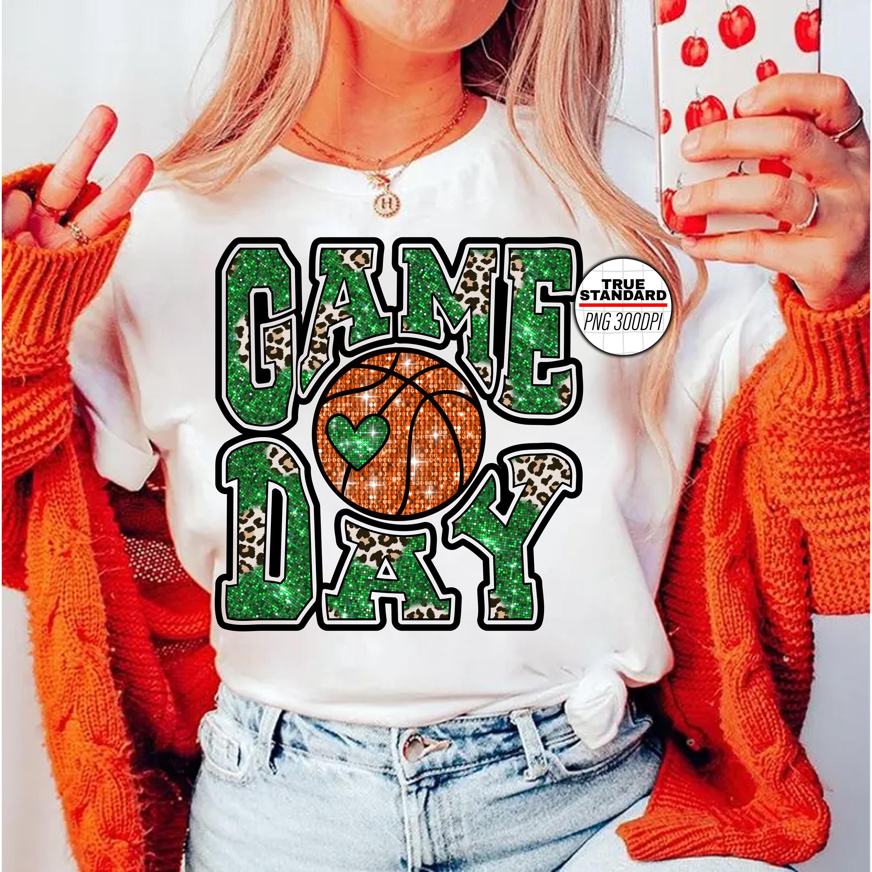 Game Day Basketball PNG Image, Basketball Mom Png, Basketball Green ...