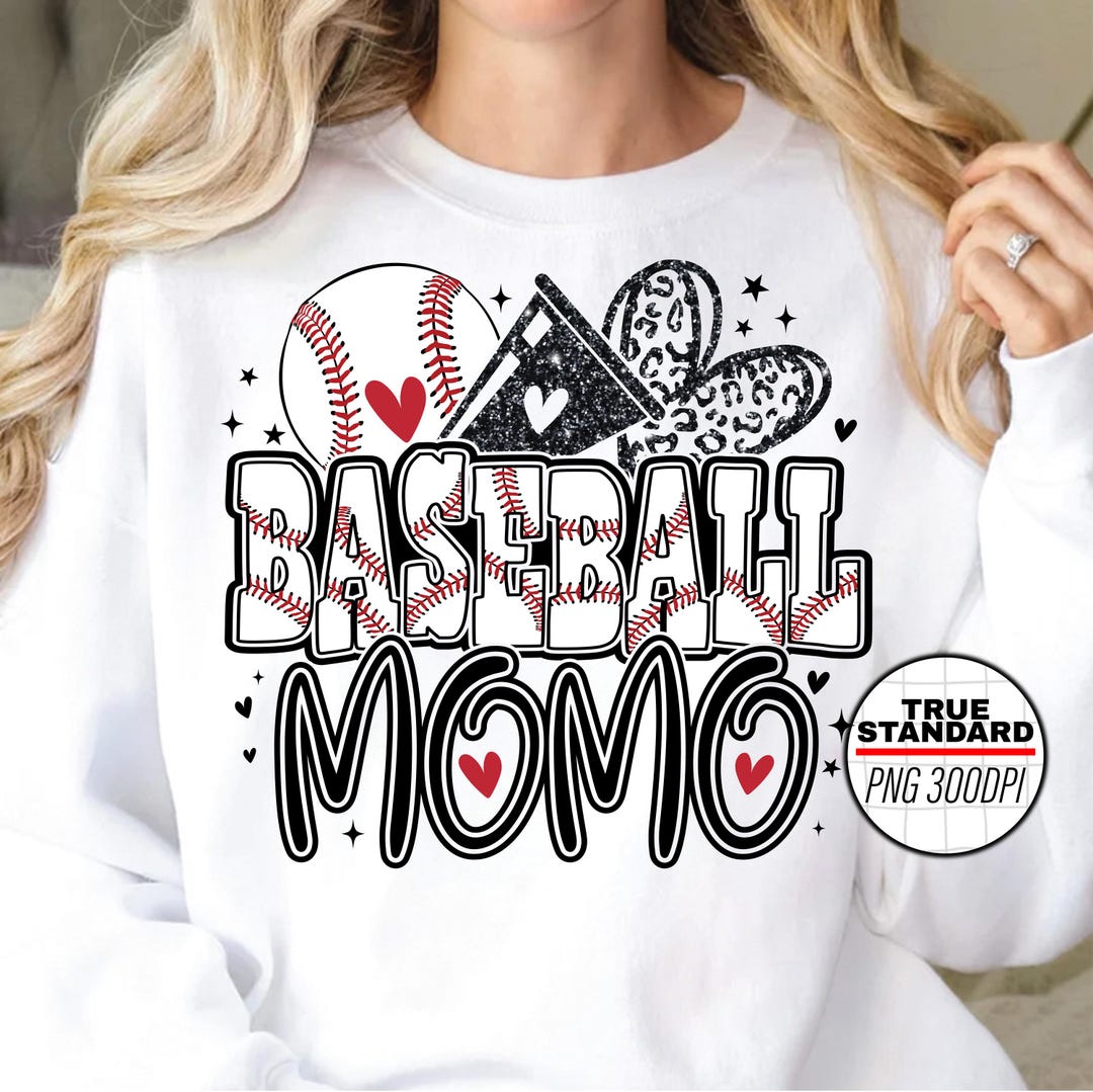Baseball Momo PNG Image, Baseball Leopard Glitter Black Design ...