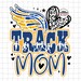 Track Mom PNG, Track and Field Leopard Blue&yellow Design, PNG File ...