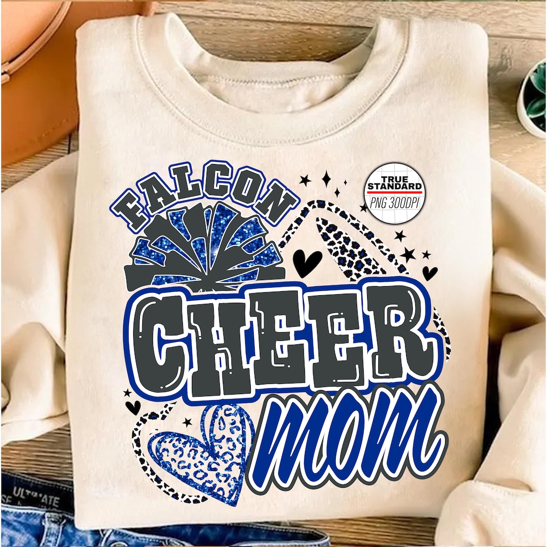 Falcon Cheer Mom Png, Football Leopard Print Heart Png, Leopard Glitter ...