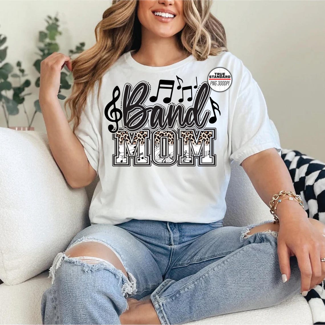 Band Mom PNG Image, Band Mom Black PNG, Mom, Leopard Marching Band ...