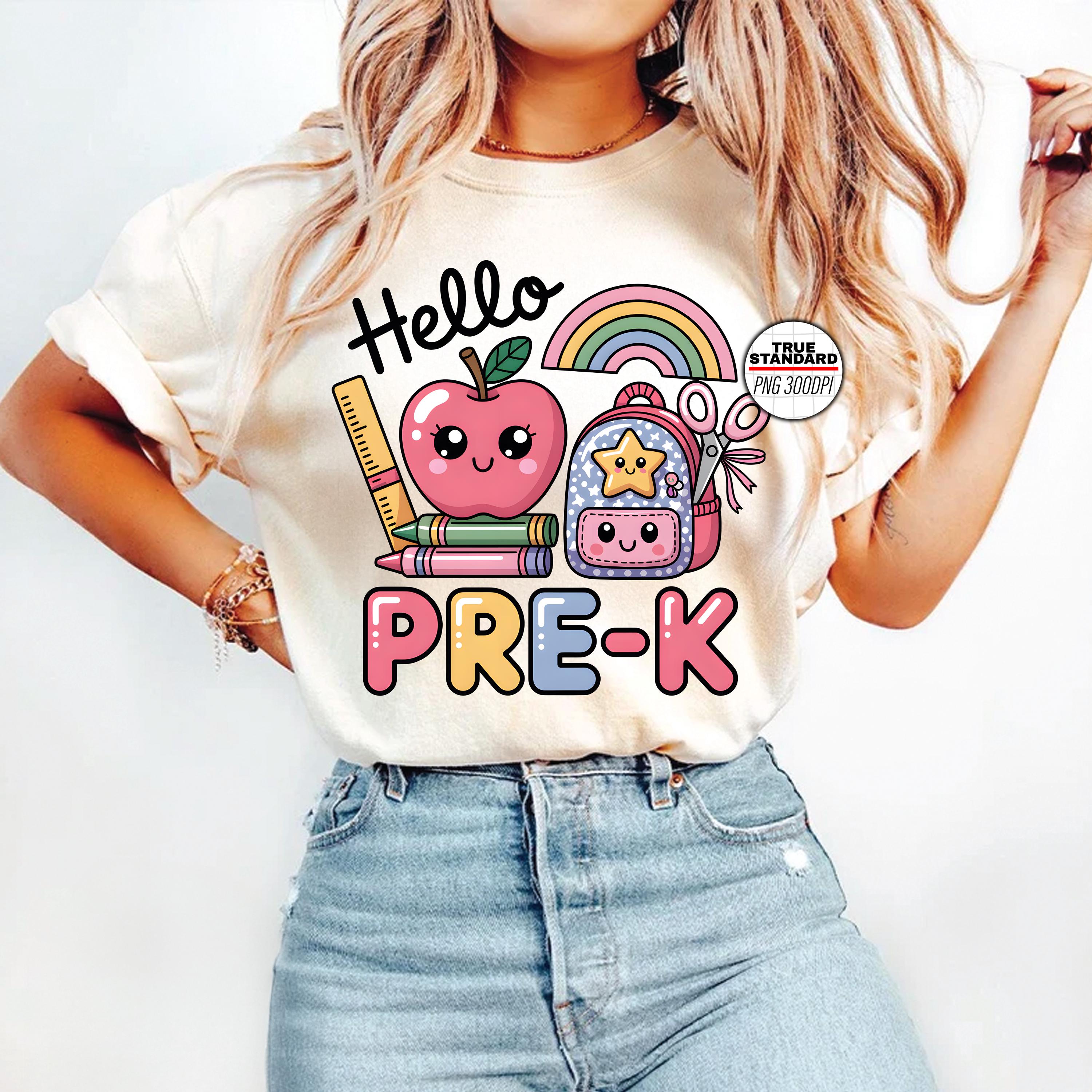 Hello Pre-k Sublimation, Hello Pre K Png, Pre K Png, Pre Kindergarten ...