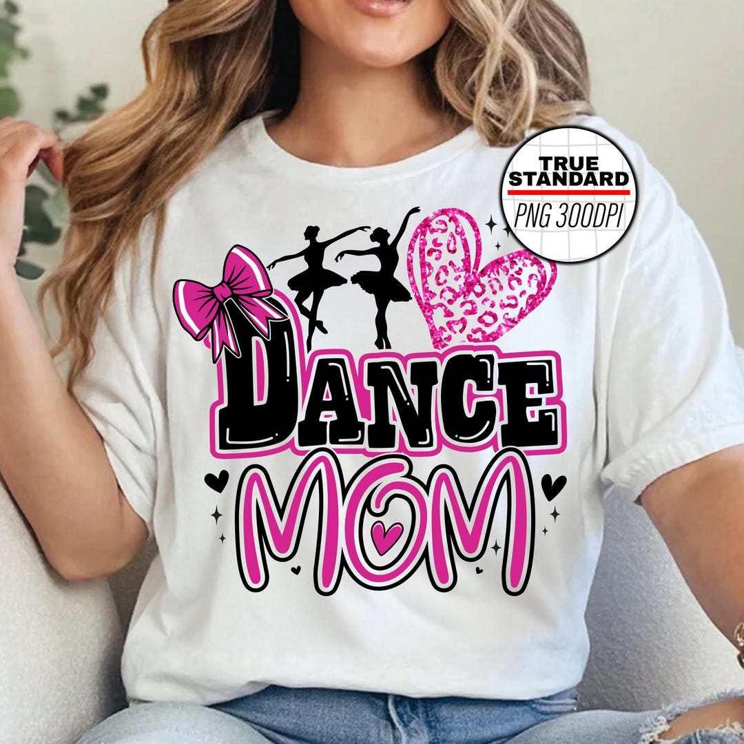 Dance Mom PNG Image, Dance Leopard Hot Pink Design, Leopard Print Heart ...