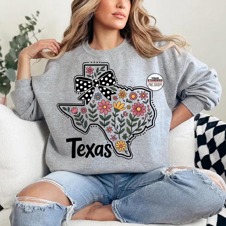 Texas Floral PNG, Coquette State Map Design, Girly Texas Bow PNG ...