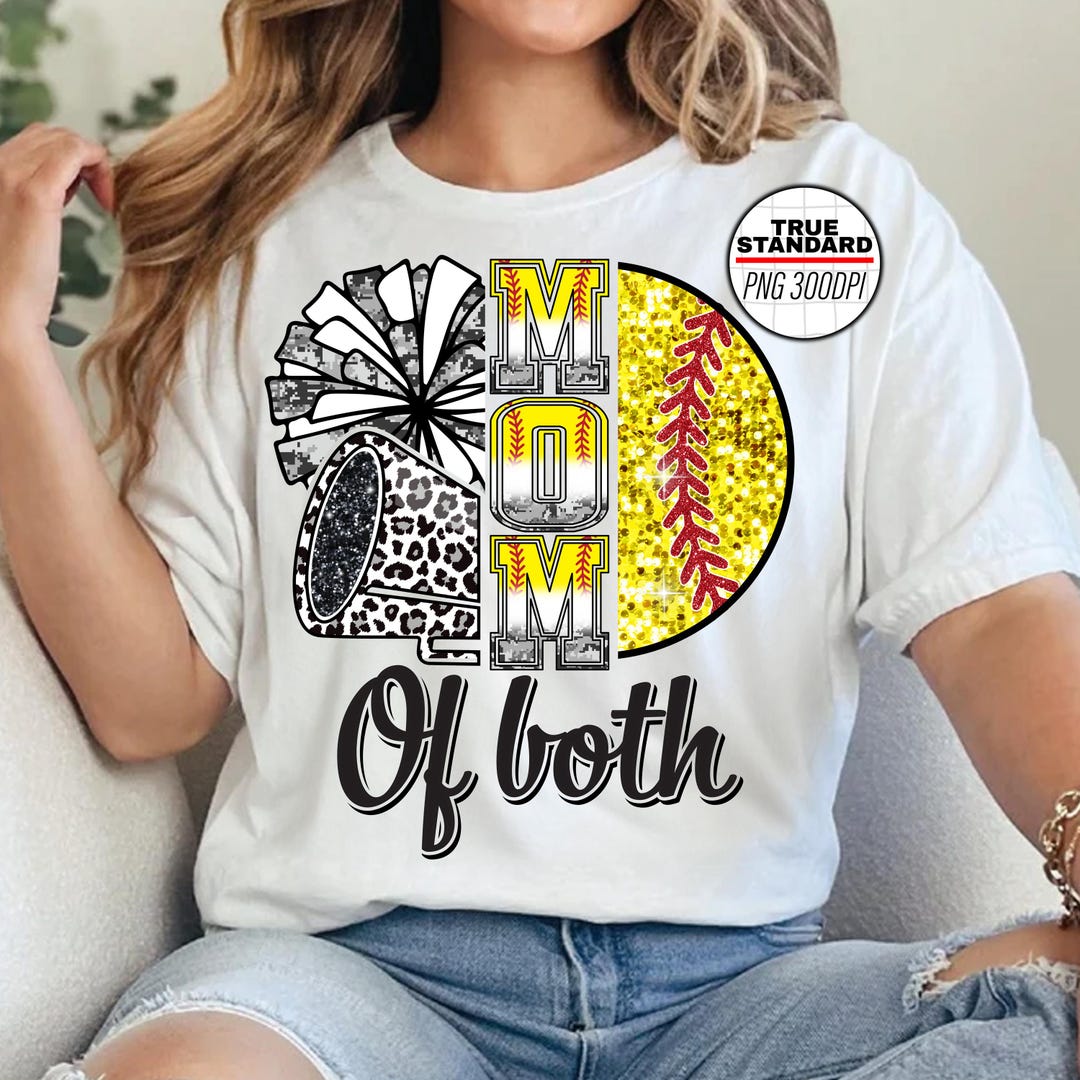 Mom of Both PNG Image, Cheer Mom, Softball Leopard, Softball Camo ...