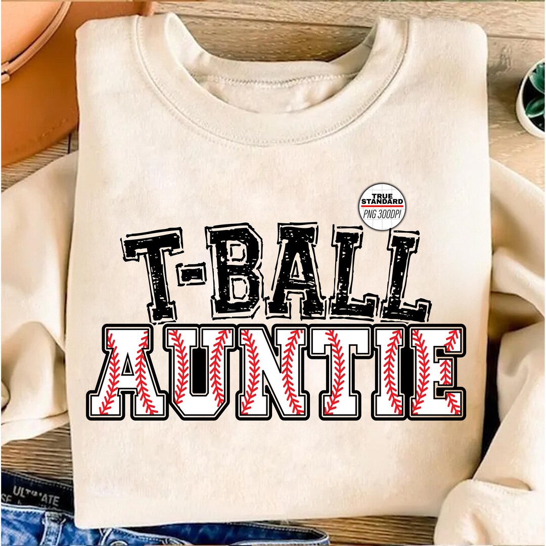 Baseball PNG, T-ball Auntie PNG Image, T Ball Black Design, Sublimation ...