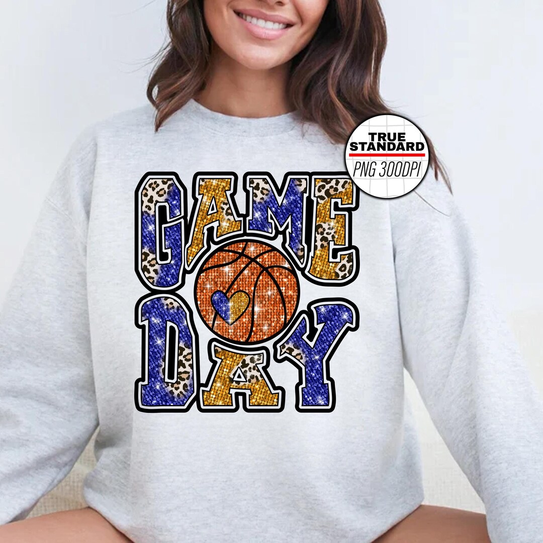 Basketball Png, Game Day Basketball PNG Image, Basketball Blue and Gold ...