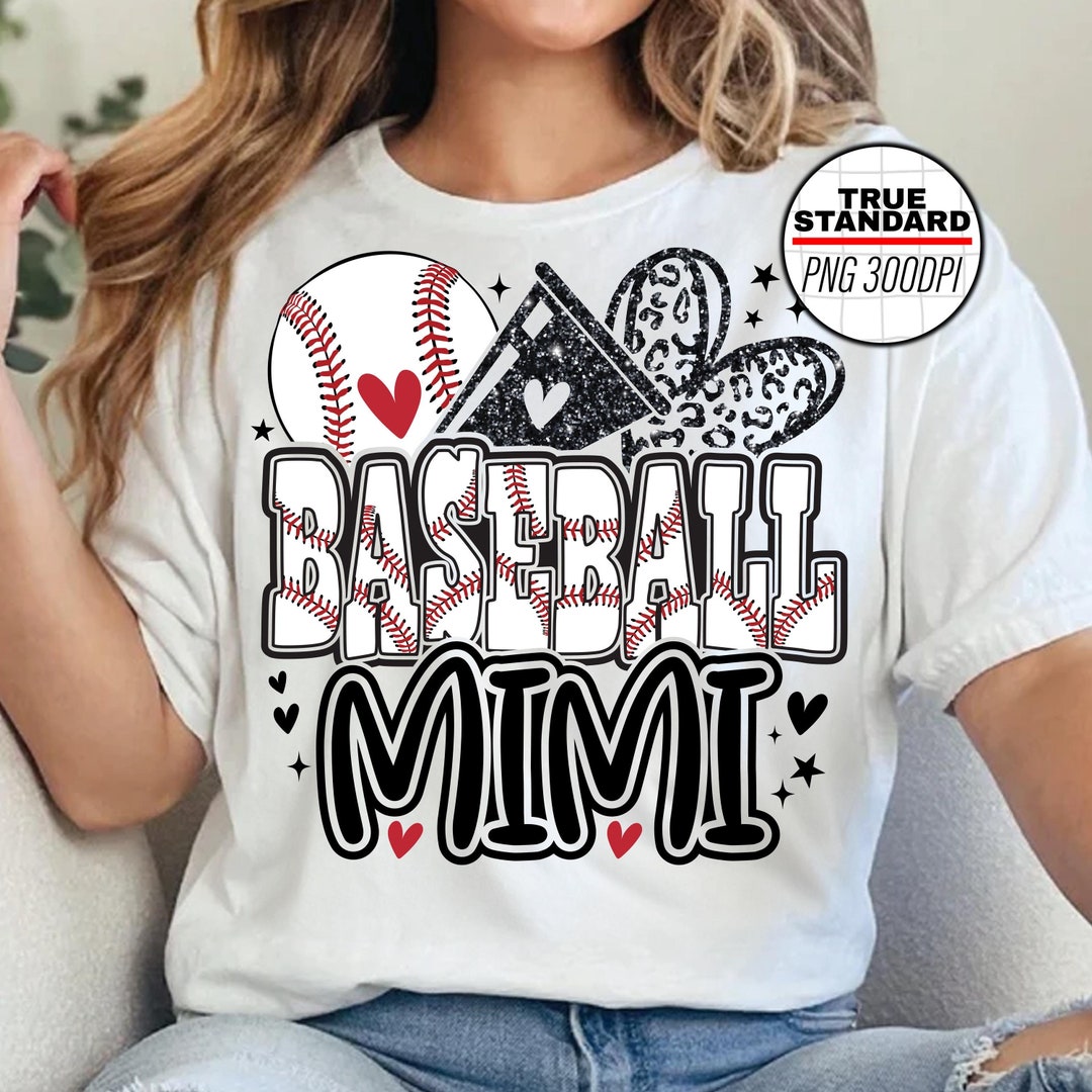 Baseball Mimi PNG Image, Baseball Leopard Glitter Black Design ...