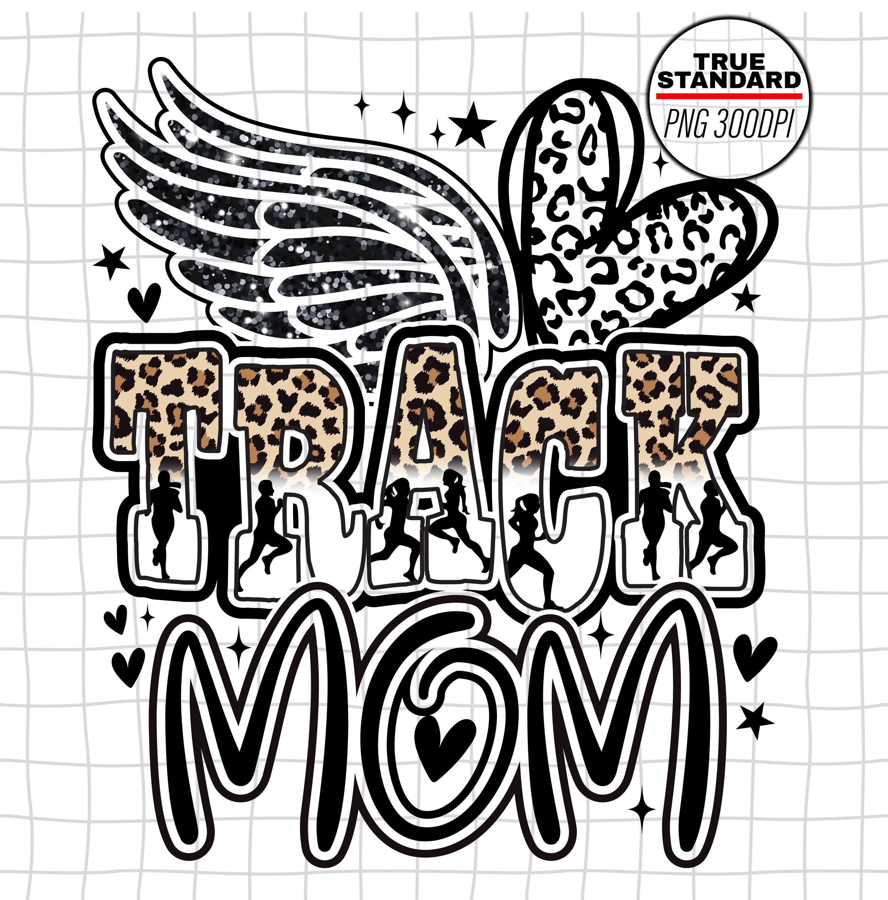 Track Mom PNG, Track and Field Leopard Black Design, PNG File, Track ...