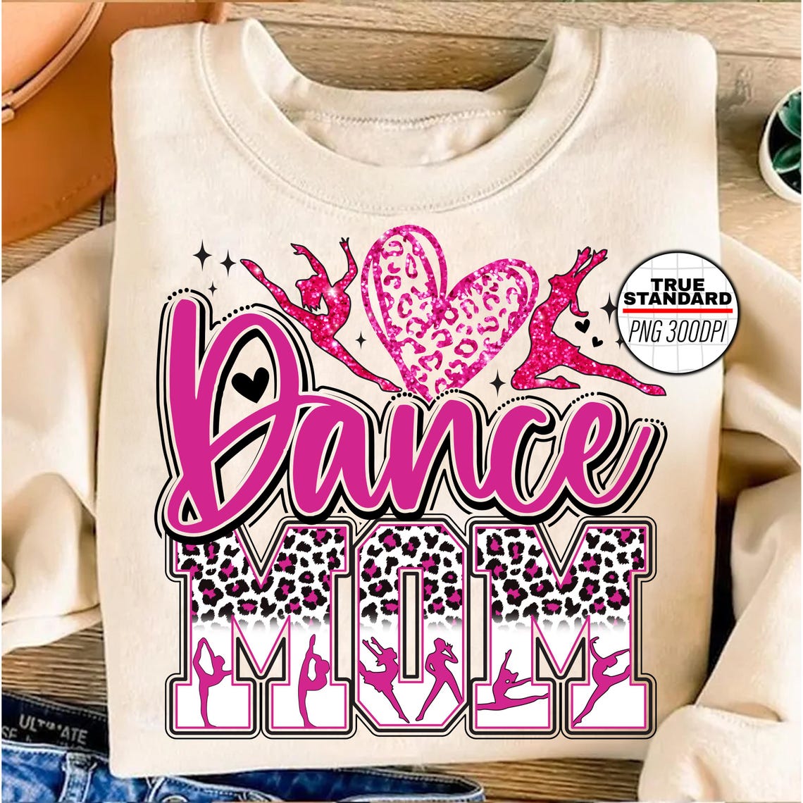 Dance Mom PNG Image, Dance Leopard Hot Pink Design, Leopard Print Heart ...