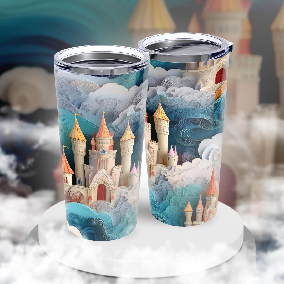 Fantasy Castle Tumbler 20oz, Enchanted Drinkware, Gift for Her, Travel ...