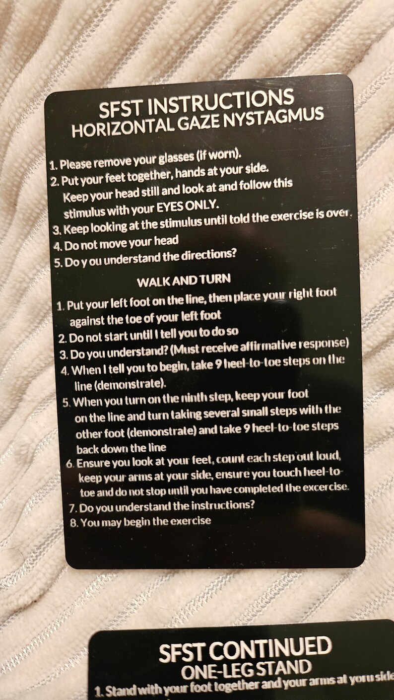 Indiana Miranda/implied Consent/pirtle Warning/sfst Cards - Etsy