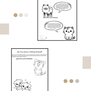 Printable Cute Kid Chart Reward and Coloring Page Featuring Fluffy ...