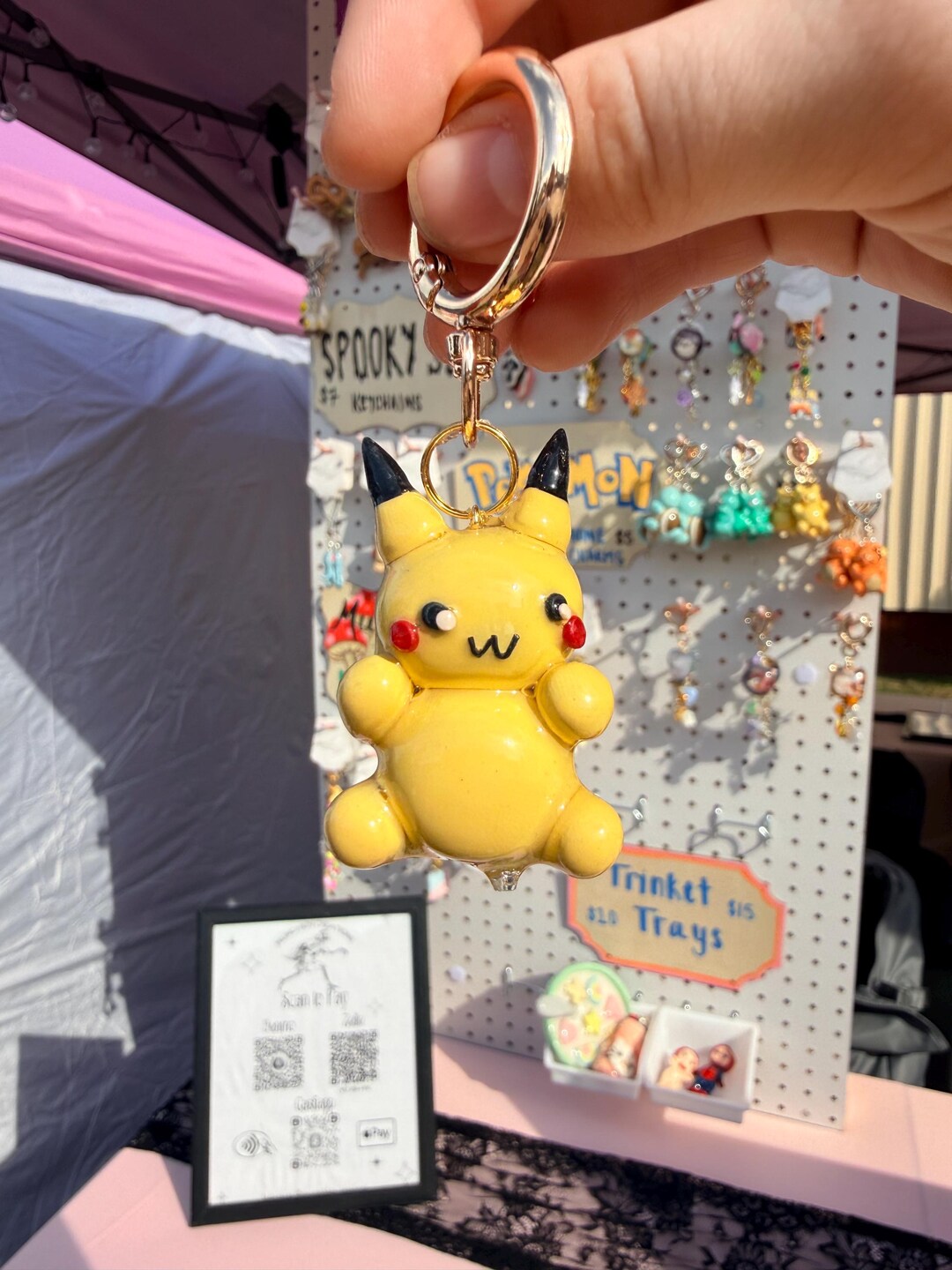 Pokemon Pikachu Inspired Polymer Clay Handmade Keychain - Etsy