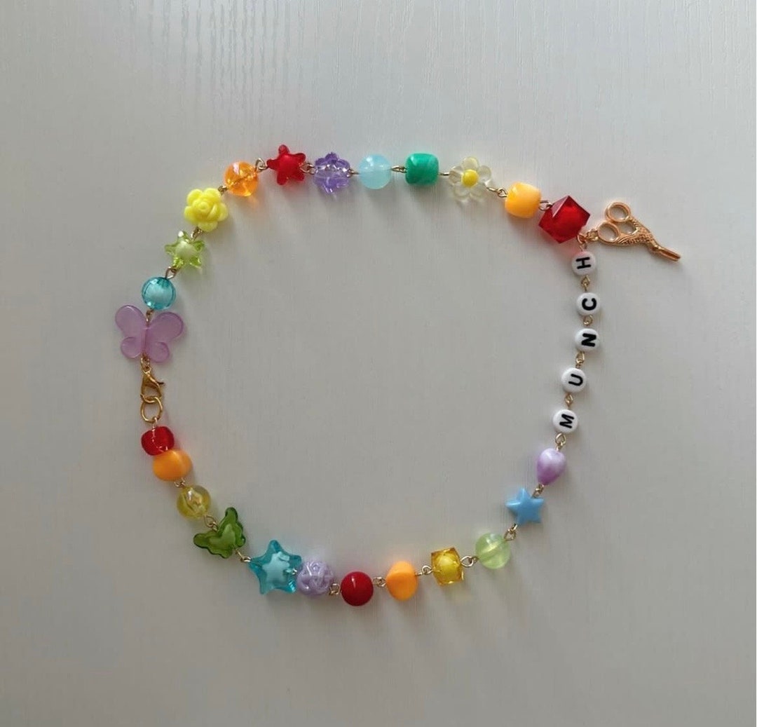 Gold LGBTQIA+ Rainbow Pride Lesbian Gay Charm Necklace Large Choker ...
