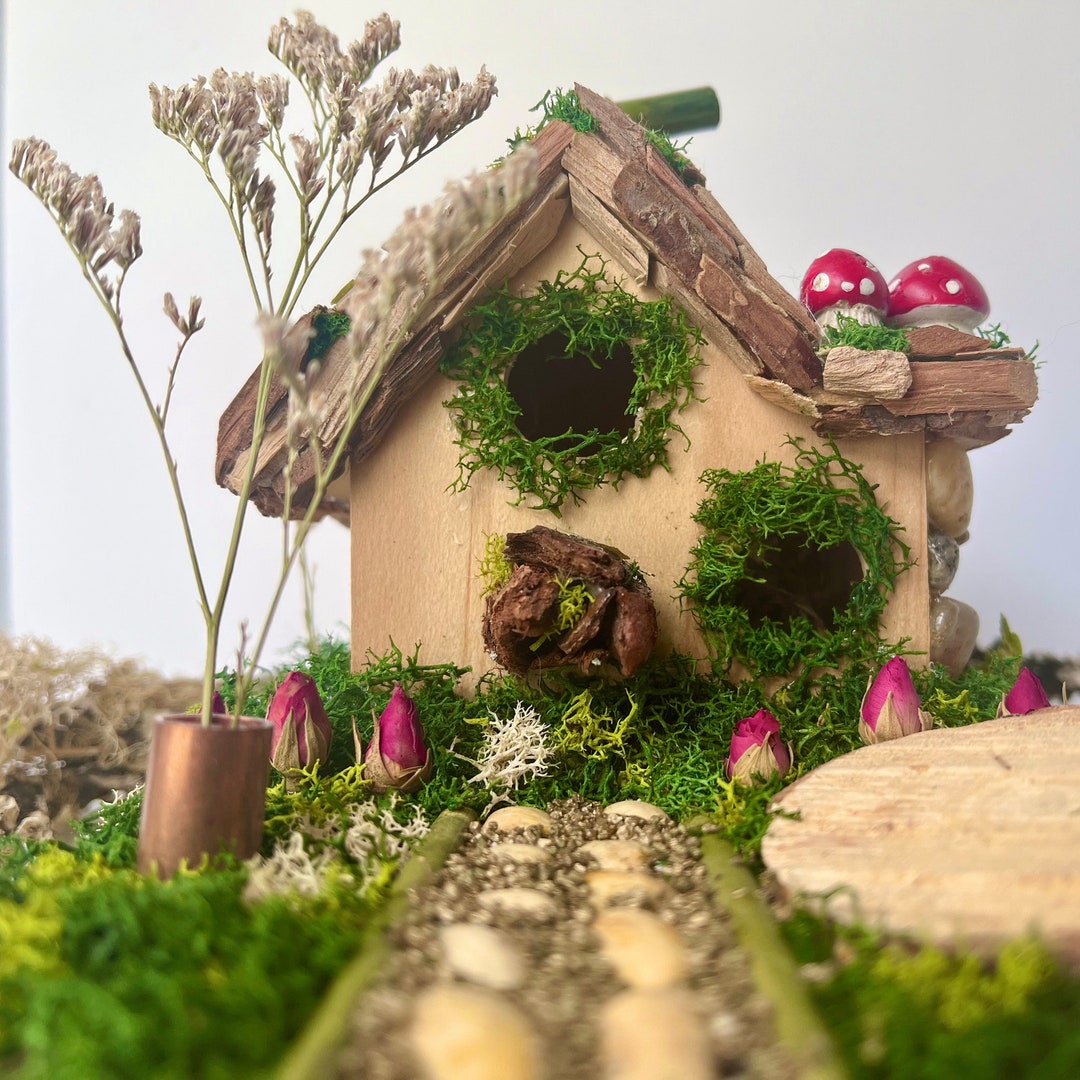 Whimsical "lost in the Wood" Faery House- Hand Detailed With Dried ...