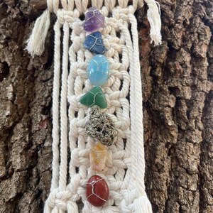 7 Chakra Crystal Macrame Walling Hanging - Etsy