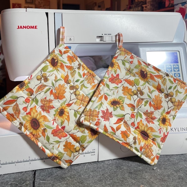 Fall Potholders Set - Etsy