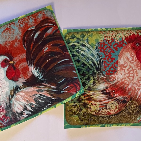 Rooster Fabric - Etsy