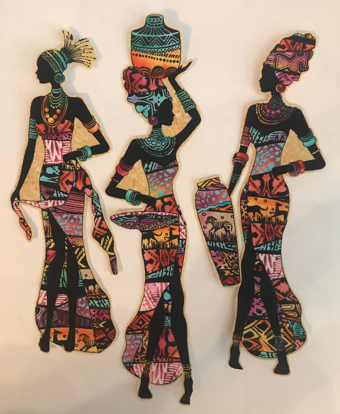 New! African Ladies - Iron on Fabric Appliques - Etsy