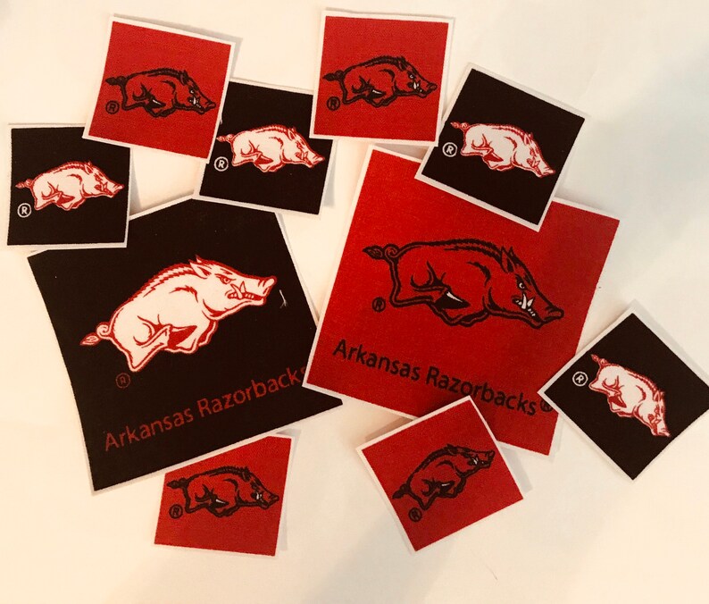 Arkansas Razorbacks Iron on Fabric Appliques 10 Sports - Etsy