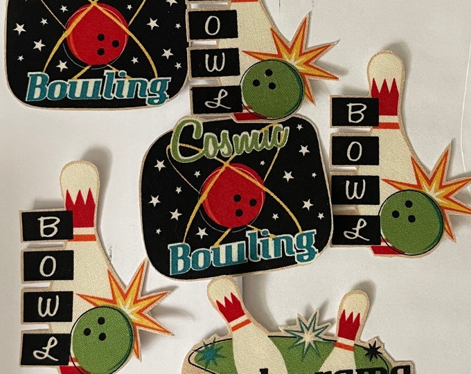 Bowling Patches Strikes, Balls Iron on Fabric Appliques - Etsy