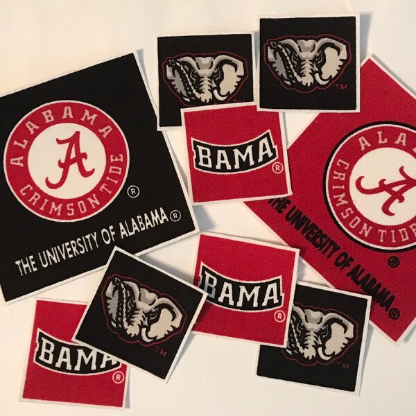 Alabama Crimson Tide Iron on Patches - Etsy